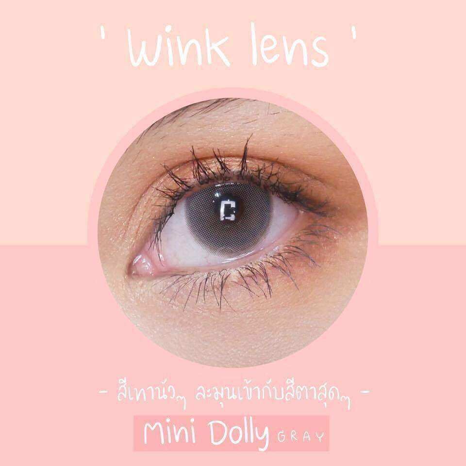 ขายดีที่1 มีค่าสายตา???? Wink Mini Dolly Gray Brown สุดปัง คอนแทคเลนส์ ...