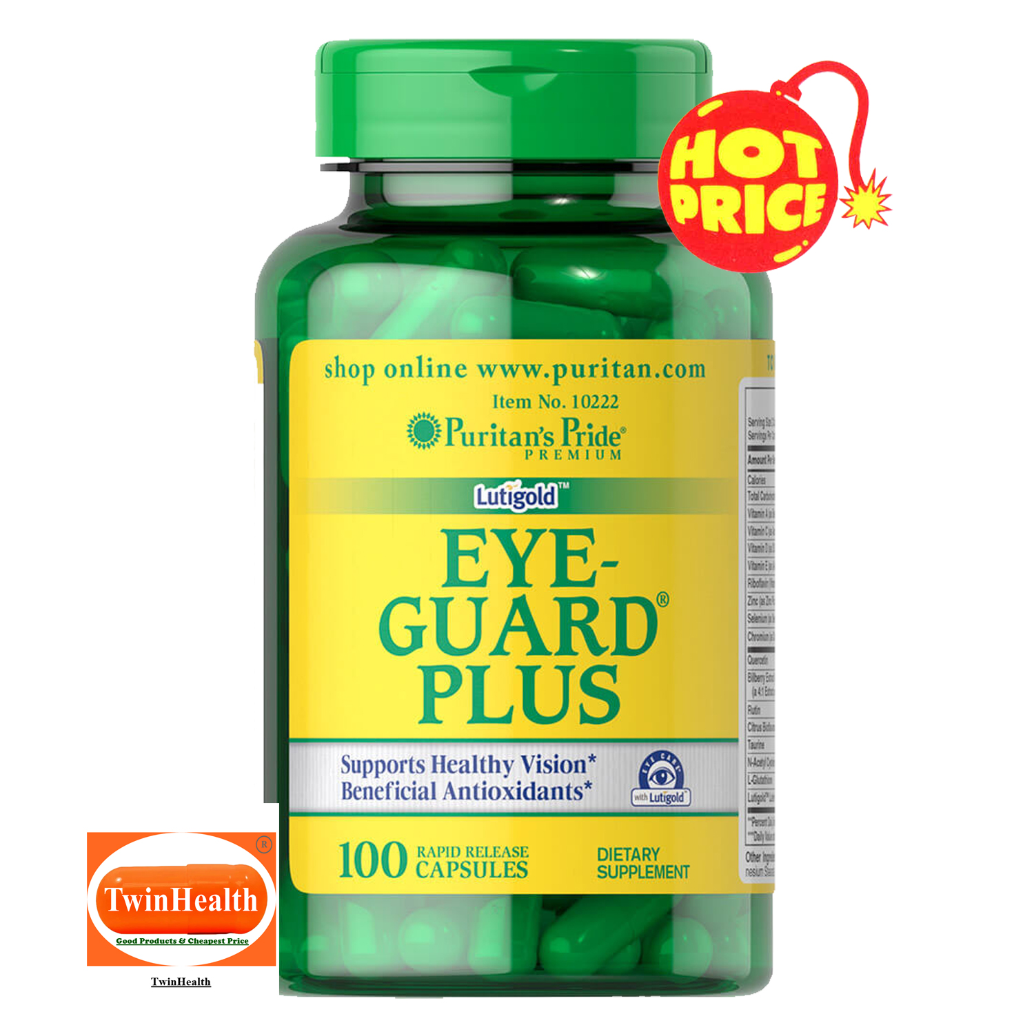 Puritan's Pride Eye Guard Plus with Zinc / 100 Capsules - TwinHealth ...