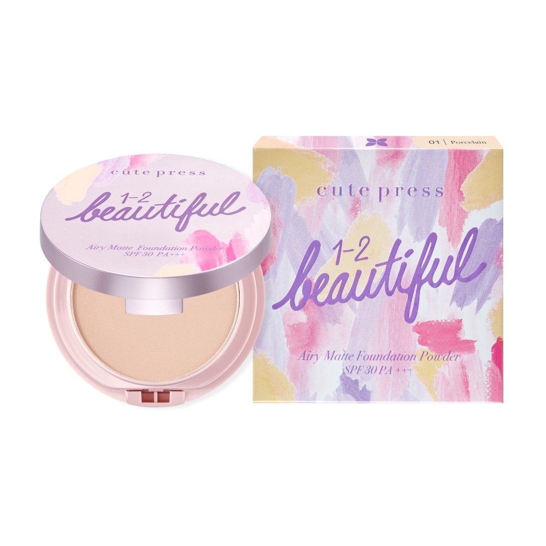 ของแท้ Cute Press 1-2 Beautiful Airy Matte Foundation Powder SPF 30 PA ...