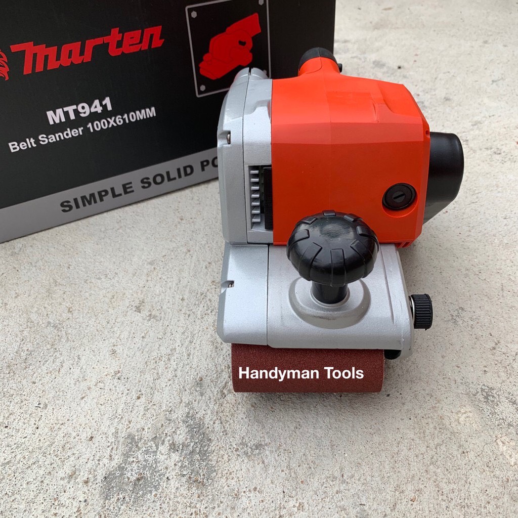 เครื่องขัดกระดาษทรายสายพาน รถถัง ขัดไม้ ขนาด 4 นิ้ว ยี่ห้อ Marten รุ่น ...