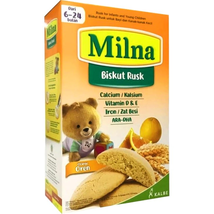 บิสกิตเสริมสำหรับเด็กสูตร Milna Baby Rusk Cereal Biscuit (ขนาด 130g ...