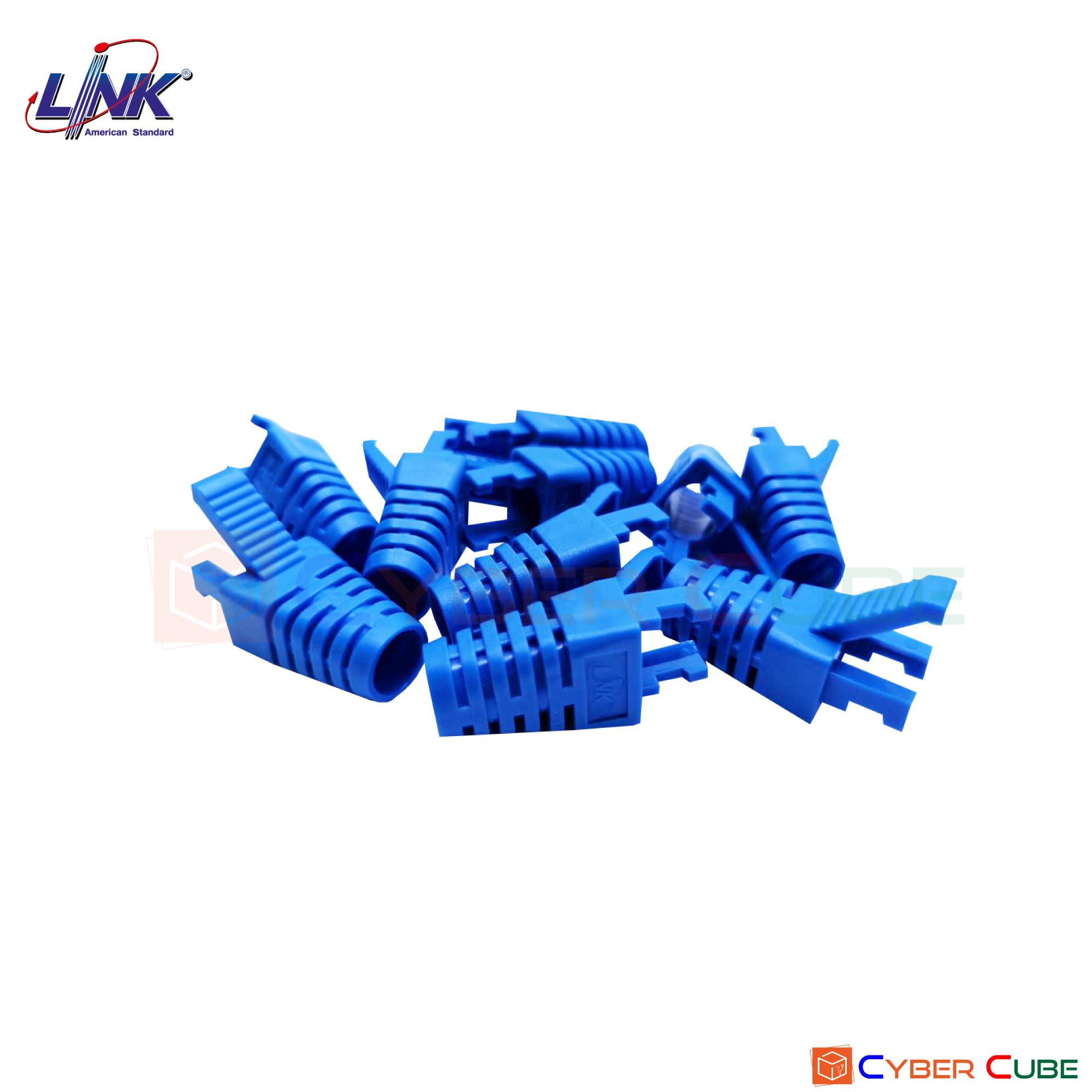 LINK US-6024 CAT6 LOCKING PLUG BOOT, BLUE 5 Pkg (10 pcs/Pkg) / ปลั๊กบูท ...