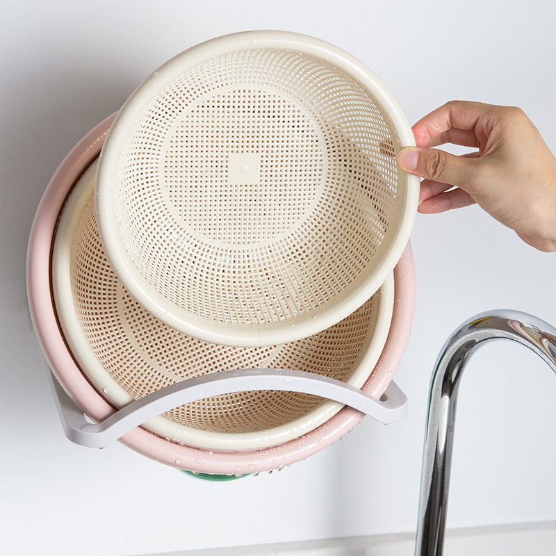 ⚡FT⚡Wall-Mounted Rack Washbasin Rack Sink Drain Storage Shelf Kitchen ...