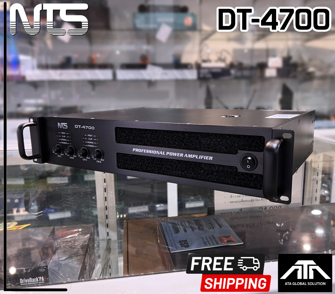 เพาเวอร์แอมป์ NTS DT-4700 DT 4700 POWER AMPLIFIER 4 CH x 700W. 4 แชลแนล CLASS-D Switching 2U ...