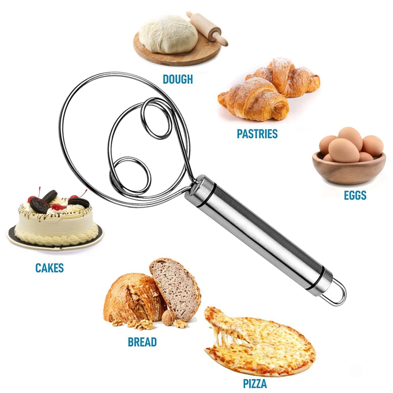 Danish Bread Dough Whisk Stainless Steel Dutch Bread Dough Whisk ...