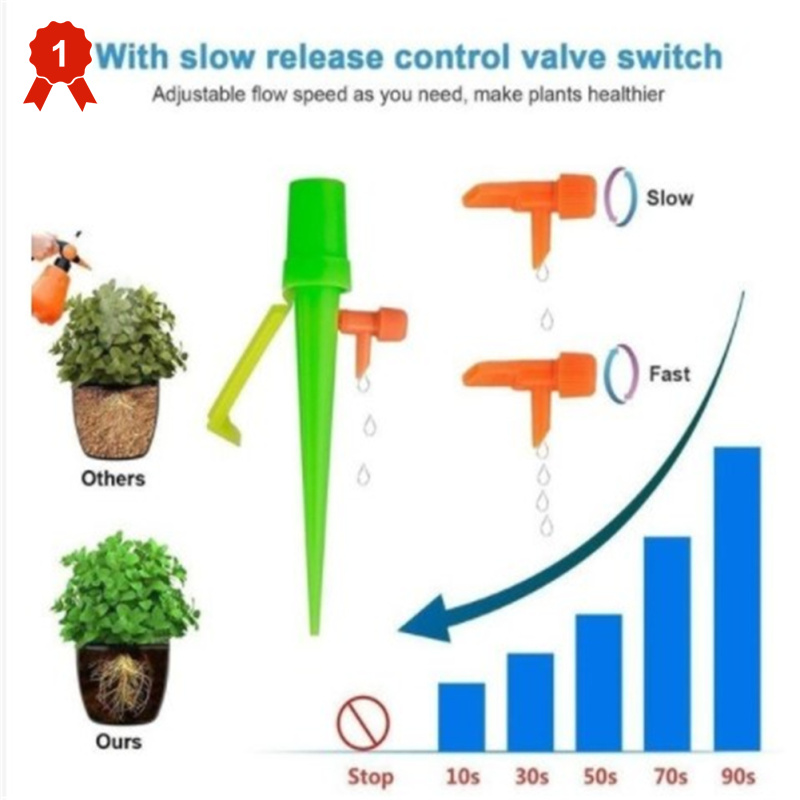 2pcs Automatic Adjustable Water Flow Drip Irrigation Switch Irrigation ...