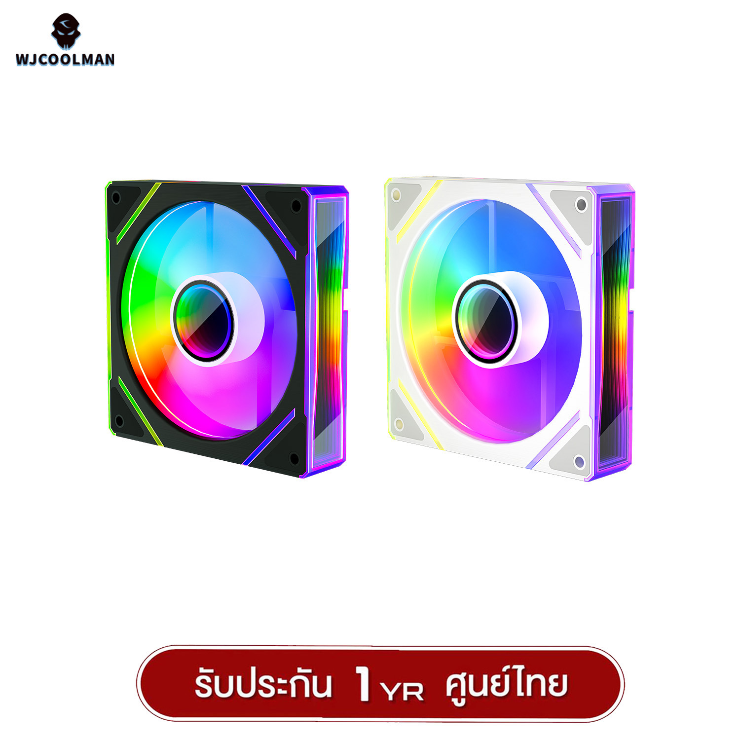 พัดลมระบายความร้อน WJCOOLMAN Mirror 6 Plus ARGB Side View 12CM Cooling ...