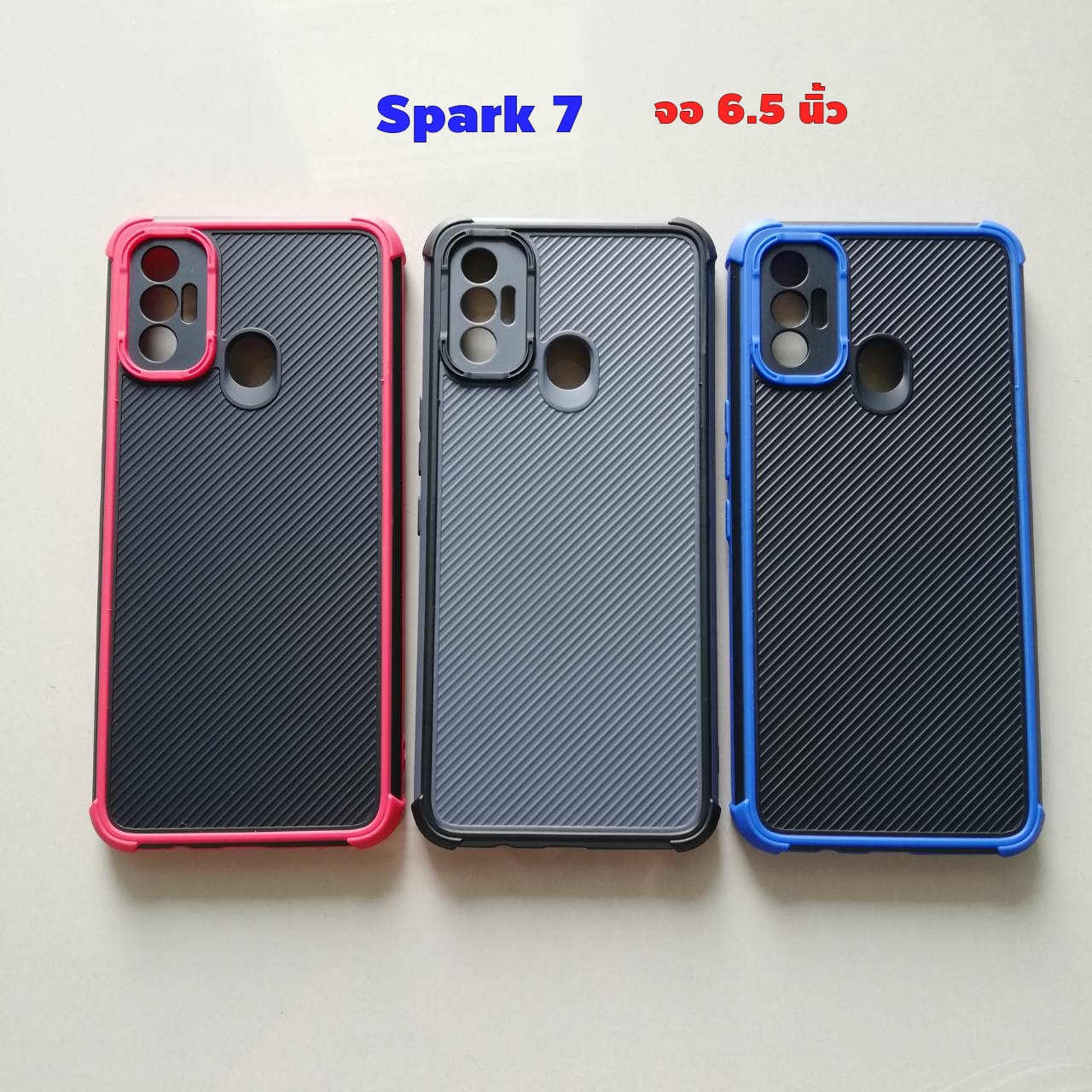 Case TECNo SPARK7P/ SPARK7Pro/ SPARK7 เคสหลังแข็งลายแคฟล่า ขอบนิ่ม เคส ...