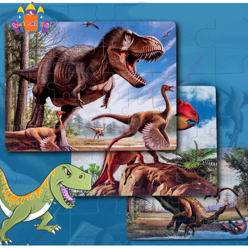 MG【ready stock】Wooden Puzzle Toys Kids Cartoon Animal Wood Jigsaw ...