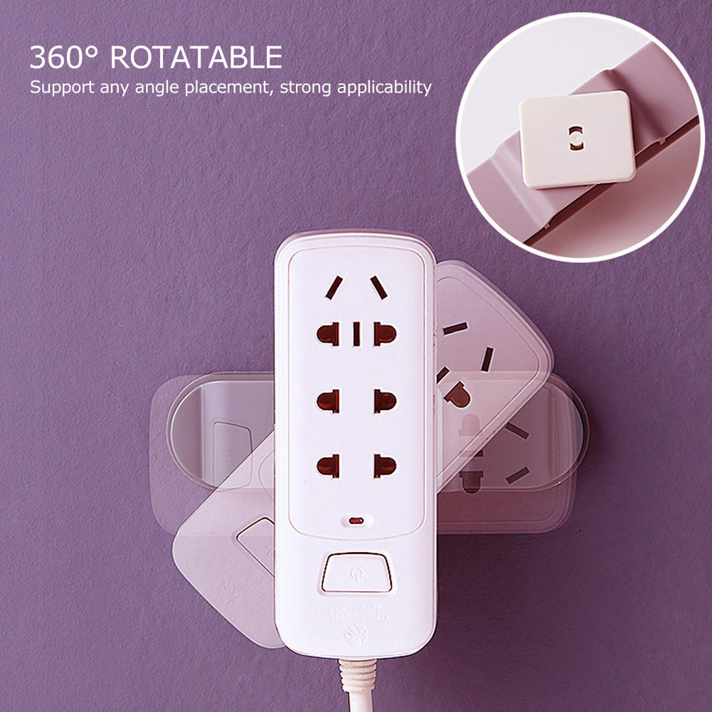 【ถูกๆ】2Pcs Socket Sticker Holder Rotatable Self‑Adhesive Wire Cable ...