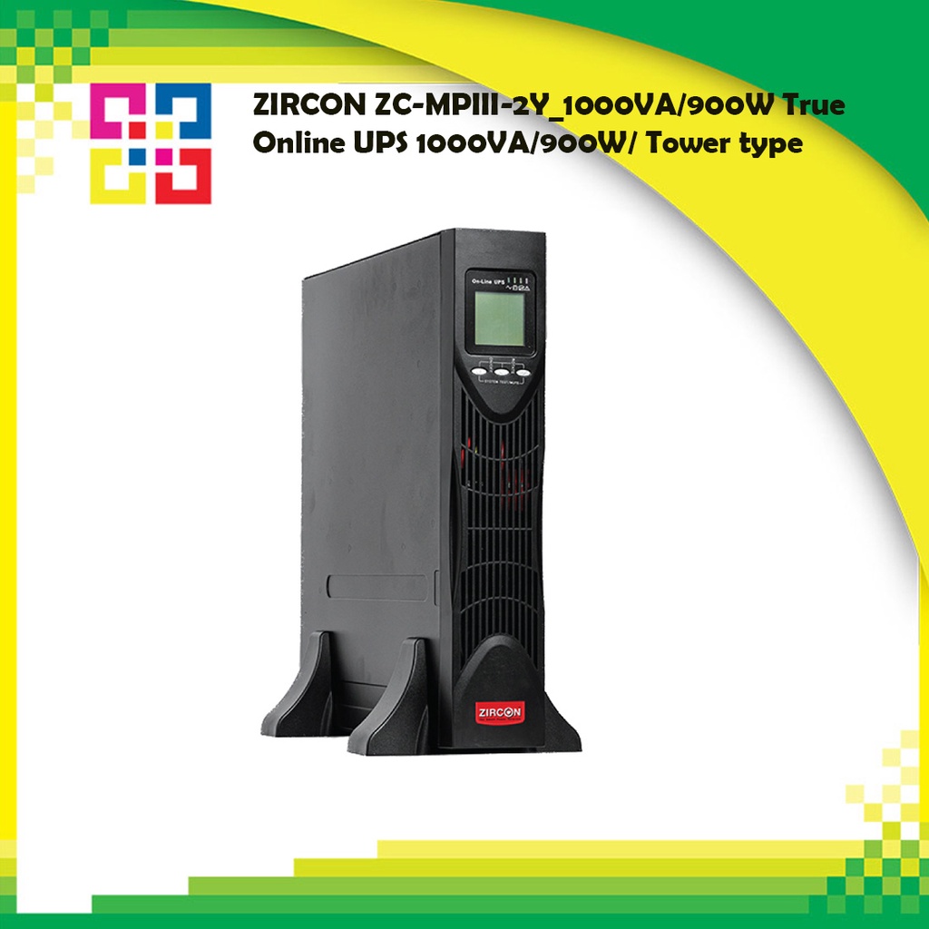 ZIRCON ZC-MPIII-2Y_1000VA/900W True Online UPS 1000VA/900W/ Tower type ...