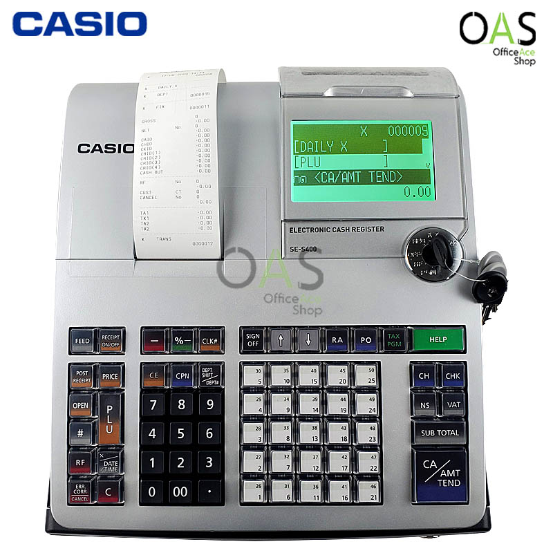 CASIO Electronic Cash Register เครื่องบันทึกเงินสด SE-S400 มาพร้อม SD ...