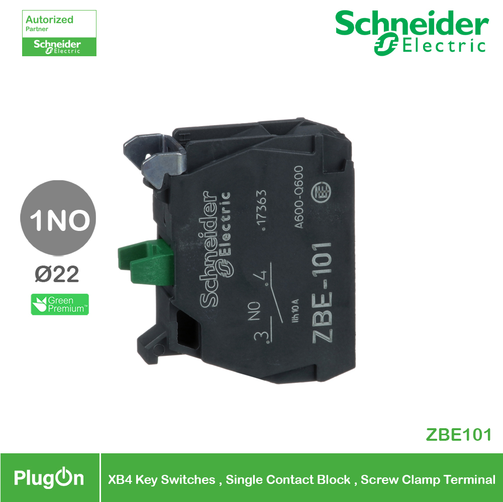 Schneider Electric - ZBE101 อุปกรณ์เสริมสำหรับ XB4,XB5 แบบ1คอนแทค ชนิด ...