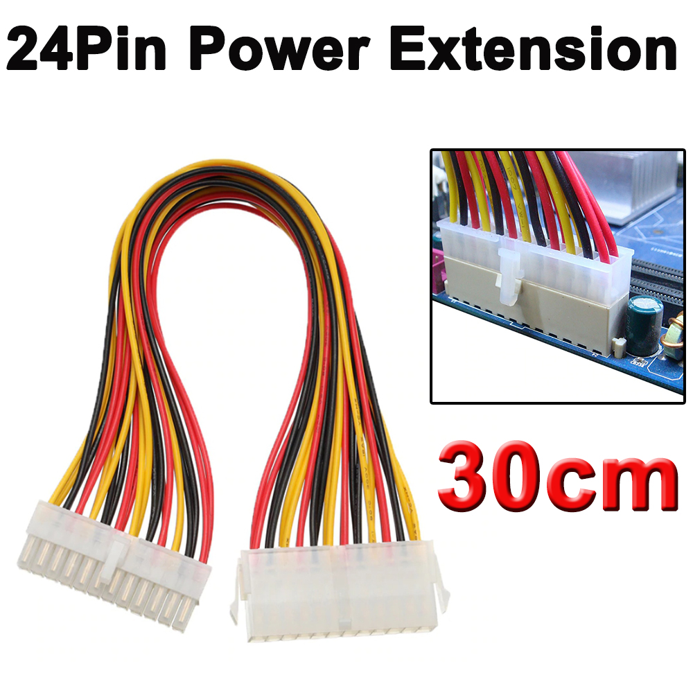 สายต่อยาว ATX 24 Pin Male to 24Pin Female Power Extension Cable ...