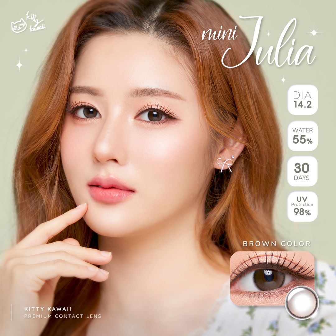 คอนแทคเลนส์ คิตตี้ คาวาอิ mini julia brown | Lazada.co.th