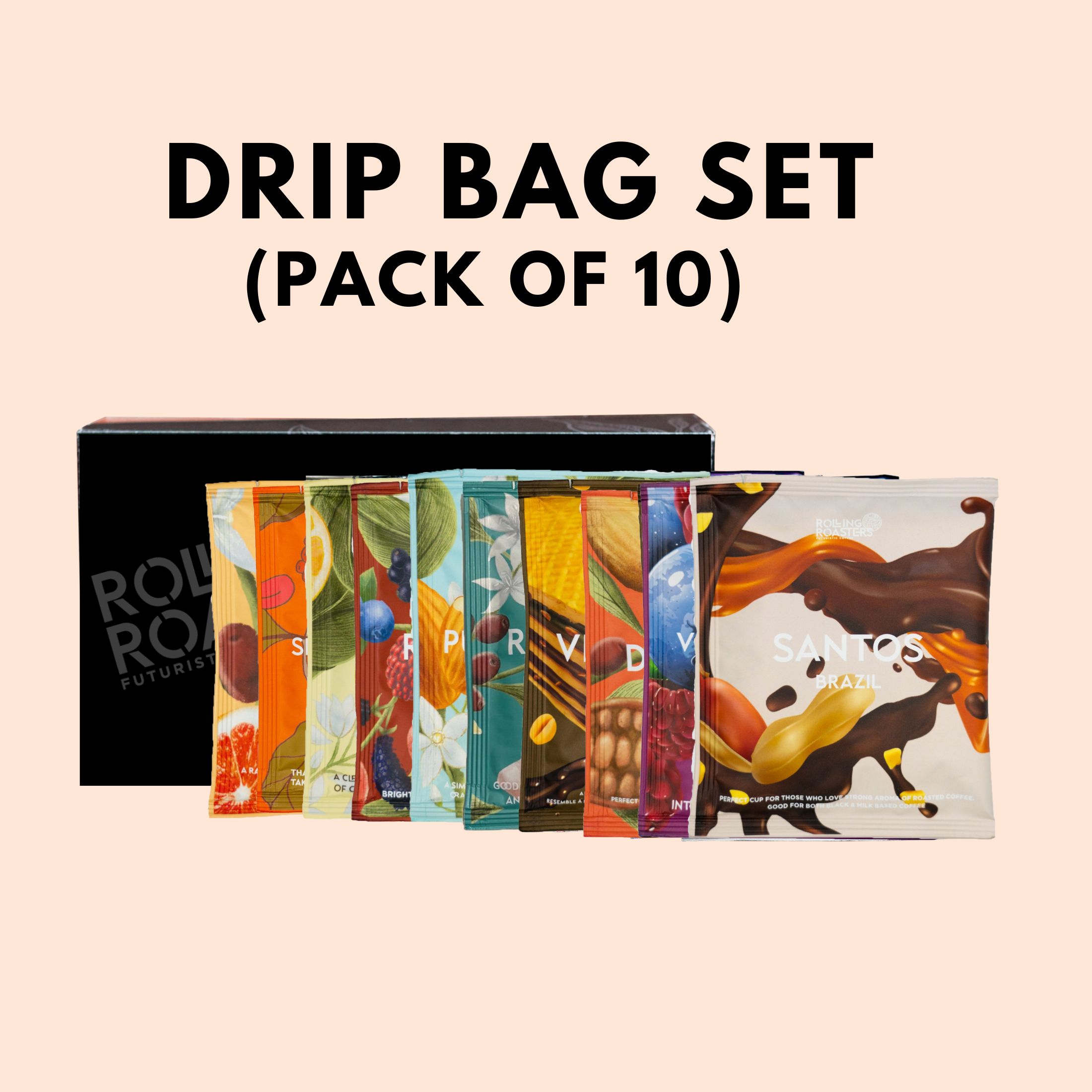 Rolling Roasters กาแฟดริป DRIP BAG SET (PACK OF 10) | Lazada.co.th