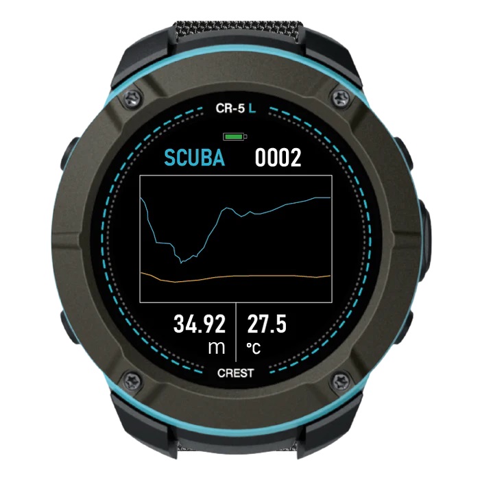 Crest CR5 Lite dive computer Watch Color Screen Rechargeable scuba ...