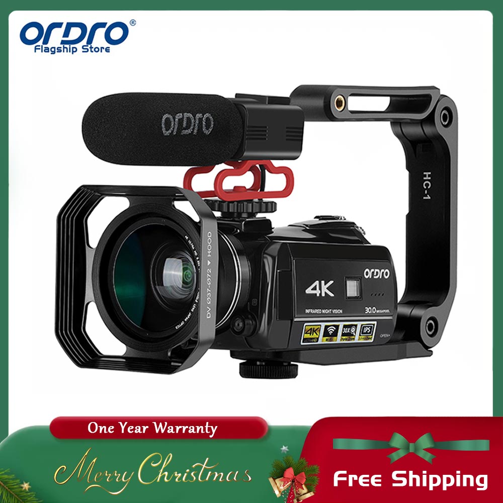 ORDRO HDR-AC3 30MP 4K กล้องวิดีโอดิจิตอล Ultra HD การถ่ายภาพ IR Night ...
