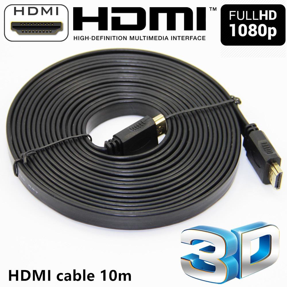 SALE สาย HDMI 10m เมตร v1.4 แบบแบน (Black) คำค้นหาเพิ่มเจลทำความสะอาดฝุ่น Super Cleanสาย AC ...