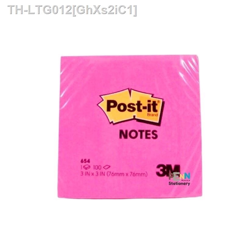 3M Post it กระดาษโน๊ตมีกาว รุ่น 654 3M 3x3 นิ้วมี9สี รุ่น Neon 4 สีPastel 4 สี(100แผ่น) /1 แพคสี ...