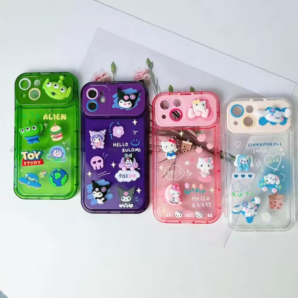 เคสนูน ลายการ์ตูนน่ารัก มีกระจก ขาตั้งได้ สำหรับ Oppo Reno8t A78 Reno5