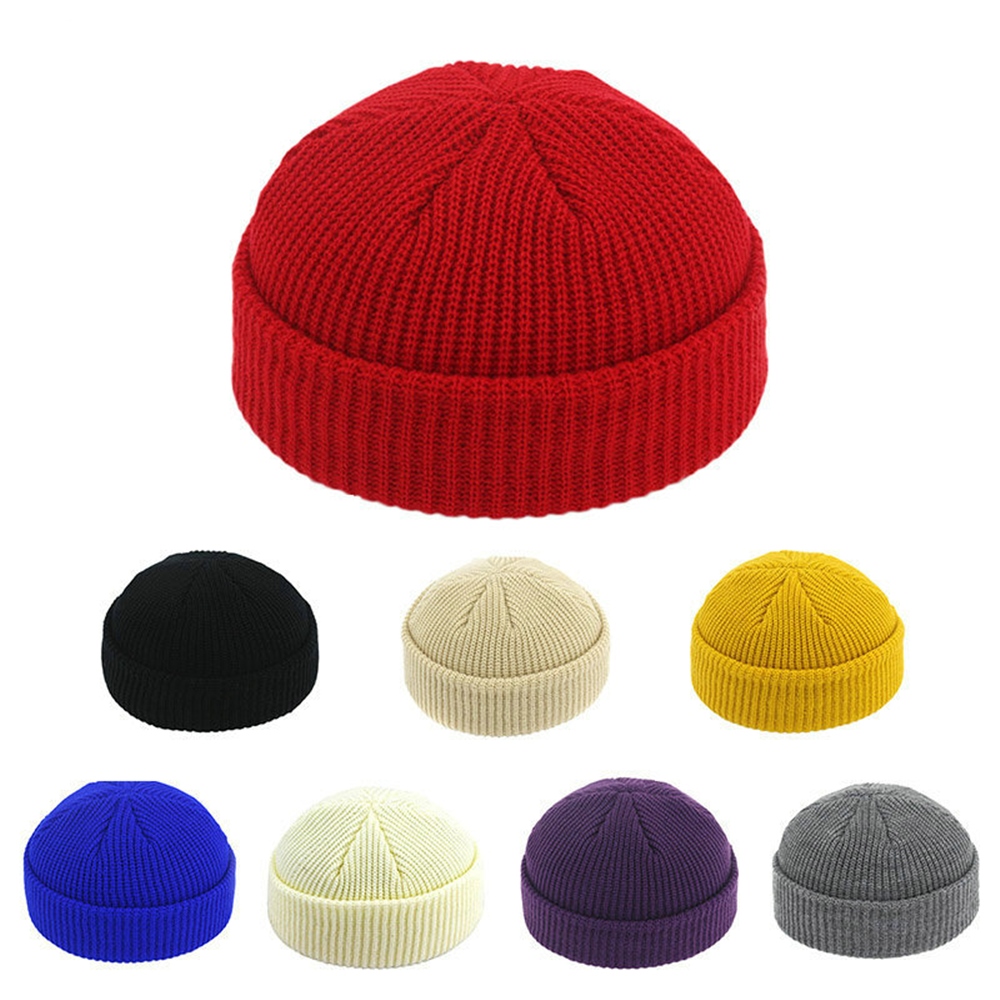 Autumn Winter Retro Melon Hat Unisex Pure Color Landlord Hats Hip Hop ...