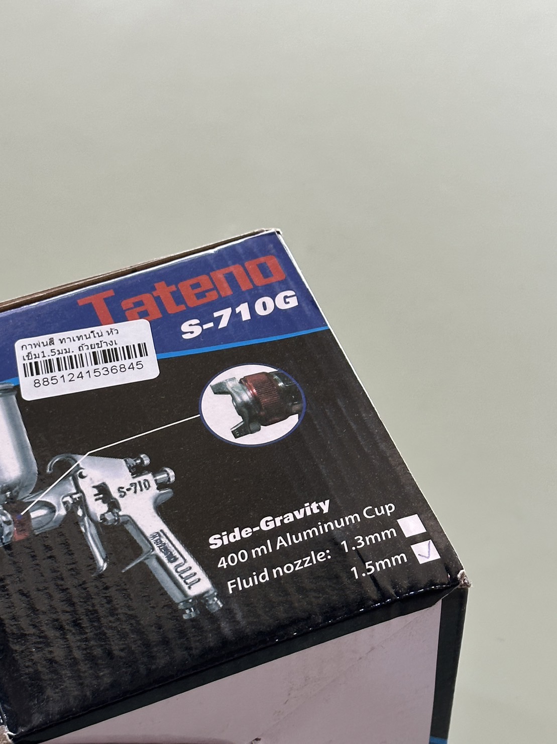 กาพ่นสี Tateno S-710G ขนาดหัว 1.3 และ 1.5 ถ้วยเหล็ก ถ้วยข้าง 400ml | Lazada.co.th