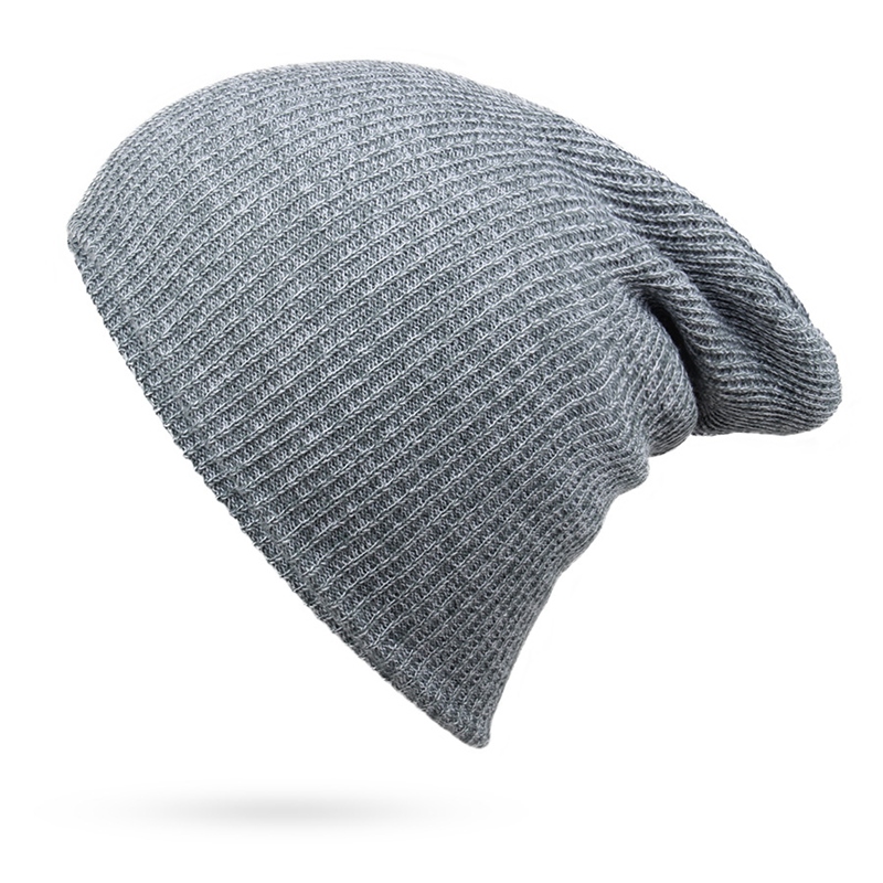 Vintage Knitted Women Hats Beanie Hat Men Beanies Cap Solid Color ...