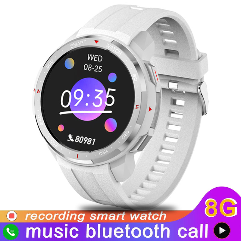 2022 New Bluetooth Call Smart Watch 8G ROM Men Recording Local Music Fitness Tracker Smartwatch ...