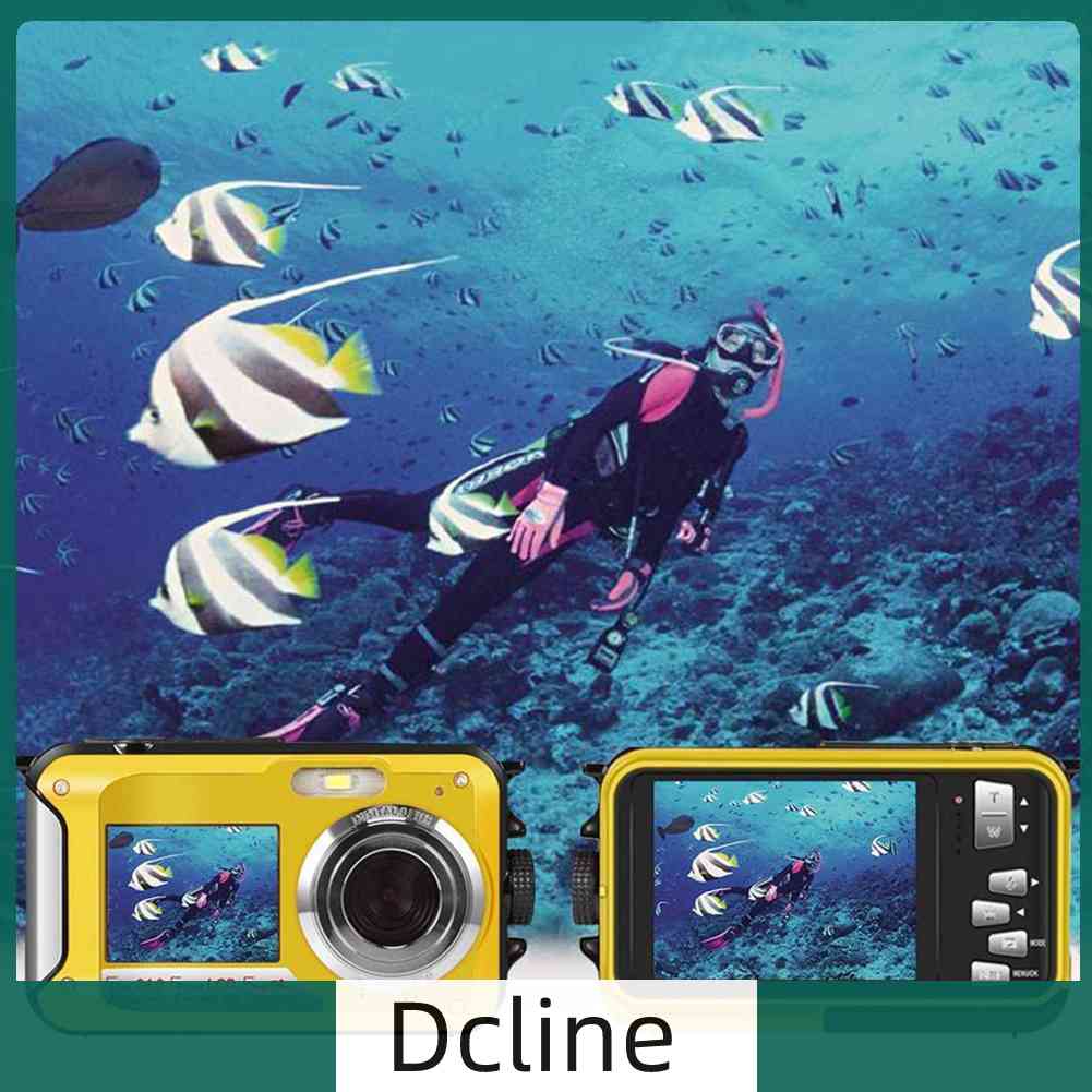 Dcline กล้องบันทึกวิดีโอดิจิทัล 1080P HD 2.4MP หน้าจอคู่ กันน้ํา ...