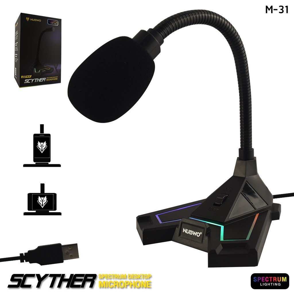 Nubwo M31 Microphone USB Scyther Spectrum RGB | Lazada.co.th