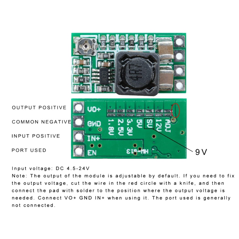 10Pcs Step-Down Power Supply Module Mini DC-DC 12-24V to 5V 3A Voltage ...