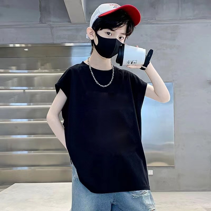 KFC-880004 เสื้อแขนกุดเด็ก ผ้าฝ้ายแท้สำหรับทั้งชายและหญิง สีพื้น cottonไม่มีแขน | Lazada.co.th