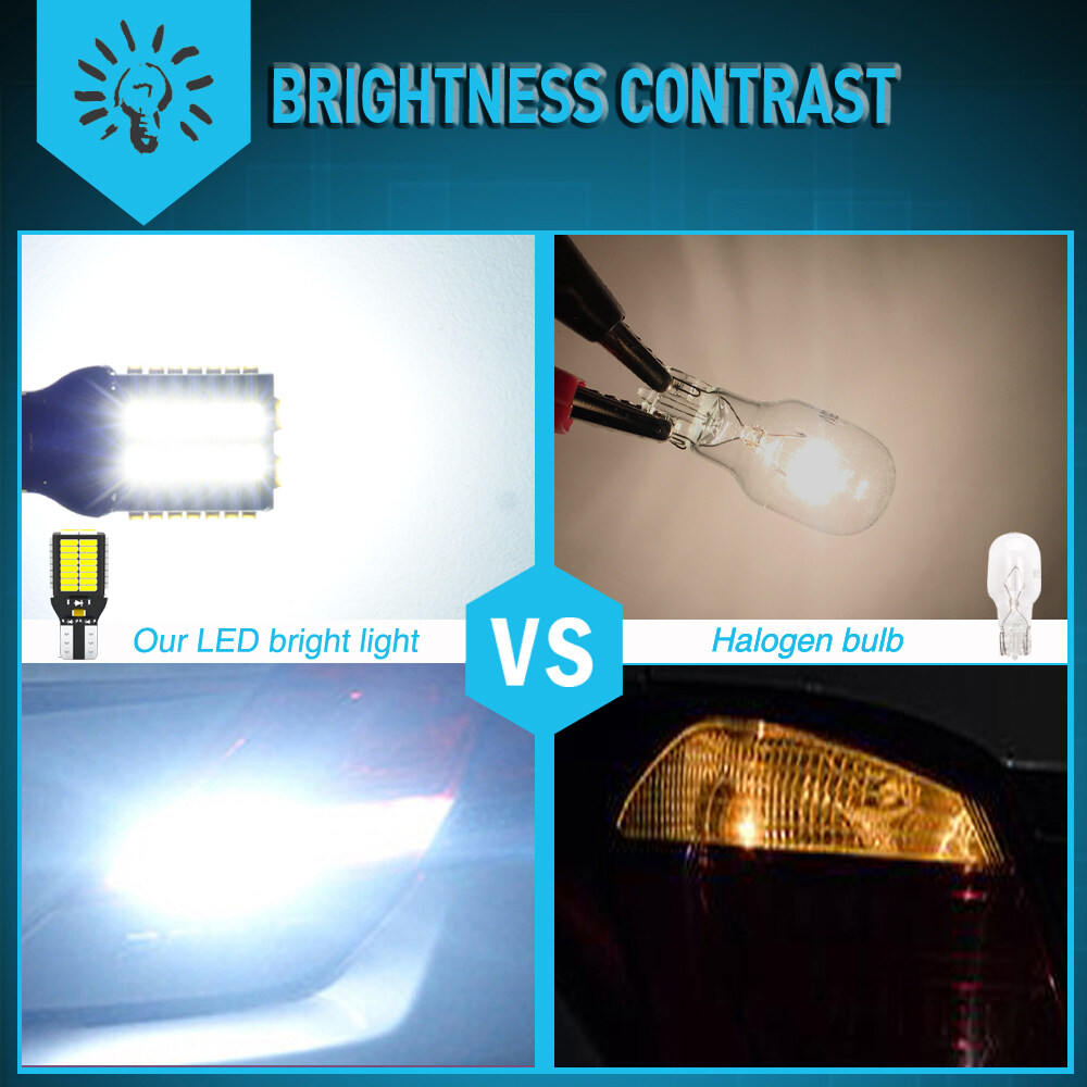 ANMINGPU 2ชิ้น T15 W16W 1600Lm LED Canbus หลอดไฟ LED สำรองไฟท้ายรถยนต์ ...