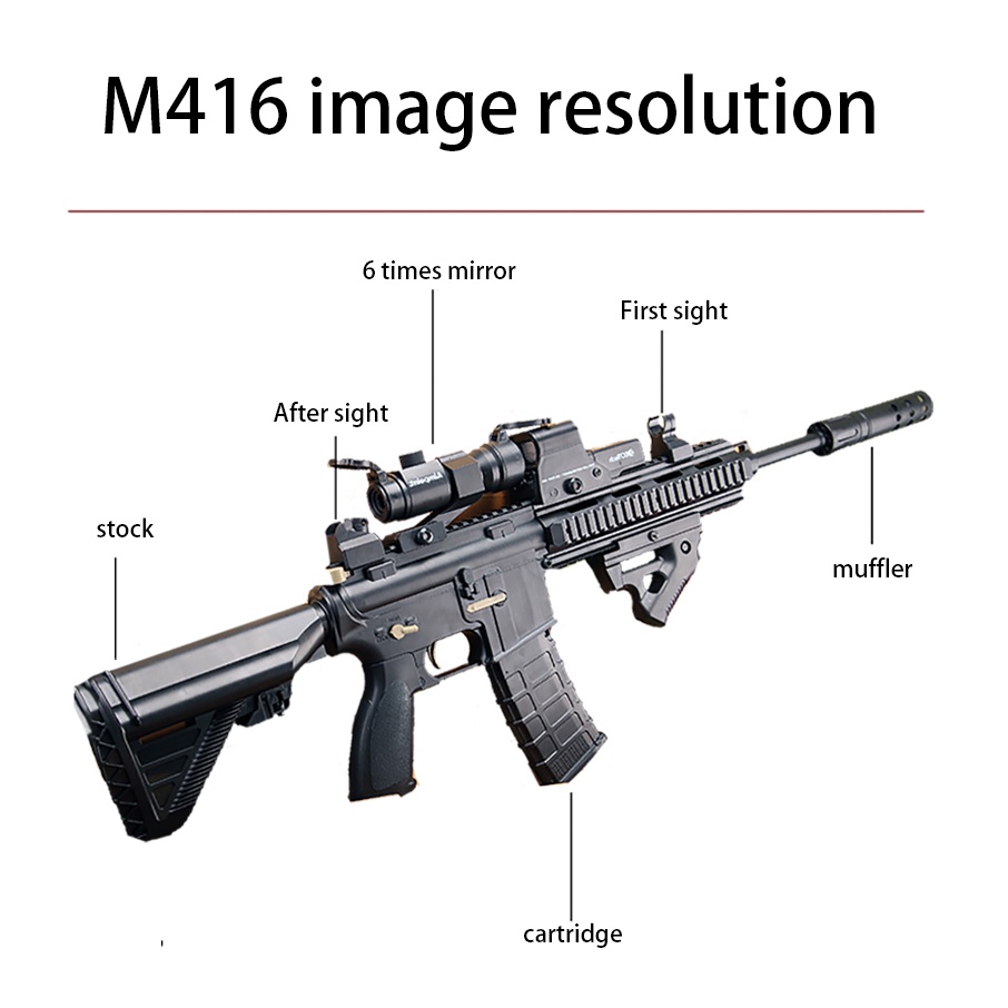 [จุด] ขายร้อน M416 กลางแจ้งปืนฉีดน้ำของเล่นเด็กยิงของเล่นของขวัญวันเกิด ...