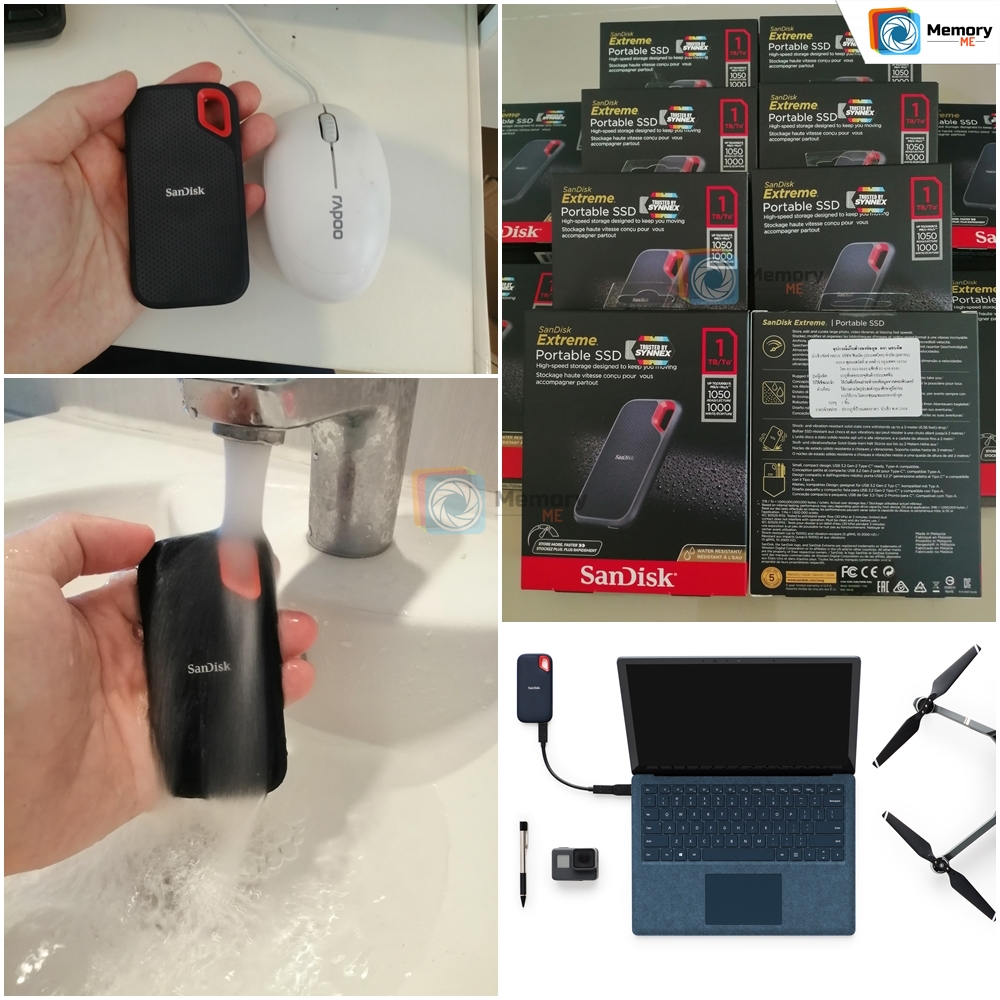 SANDISK SSD External harddisk Type C 1TB 1050MBs Extreme Portable V2 ...