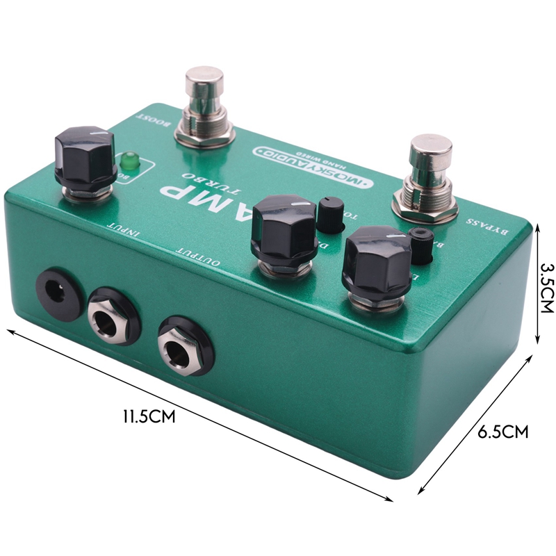 Mosky Amp Turbo Guitar Effect Pedal 2 In 1 Boost Overdrive Effects True ...