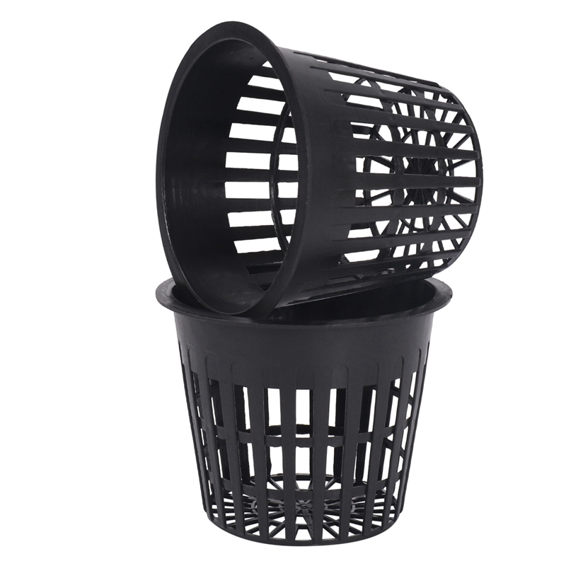 60 Pack 3 Inch Net Cups Slotted Mesh Wide Lip Filter Plant Net Pot ...