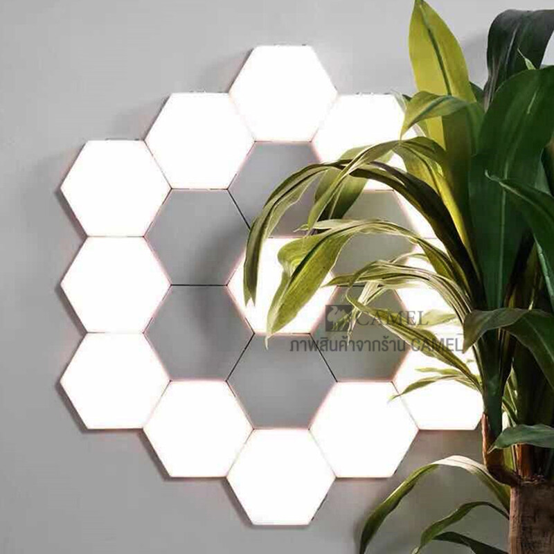 โคมไฟสัมผัส ไฟสัมพัสLED ไฟติดผนังทรงรังผึ้ง 6 เหลี่ยมโคมไฟสไตร์ DIY ...