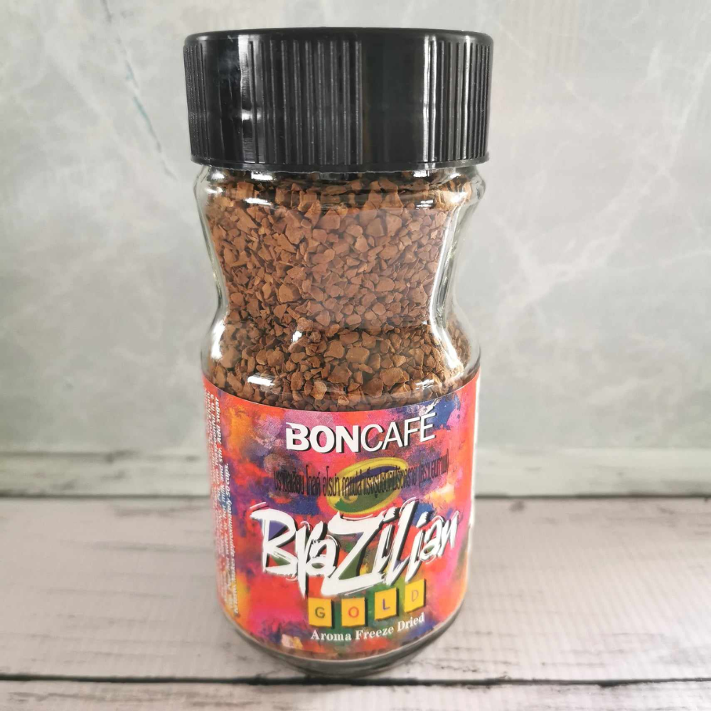 Boncafe Brazilian Freeze-Dried Coffee บอนกาแฟ บราซิลเลี่ยน กาแฟสำเร็จรูปฟรีซดราย 100 กรัม ...