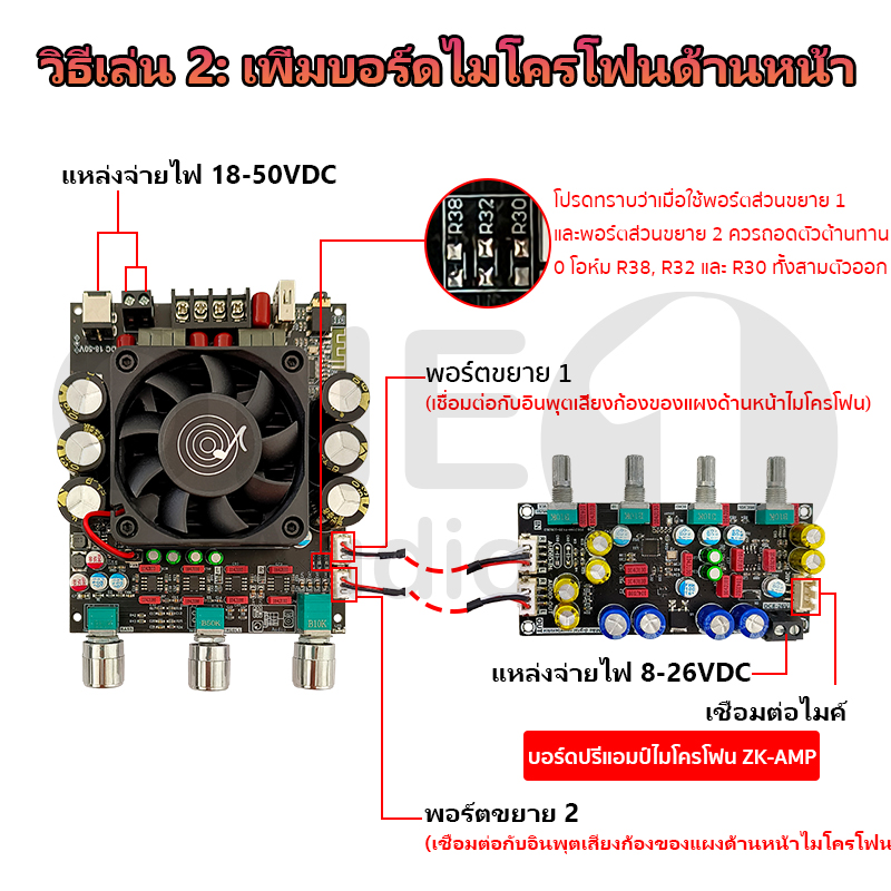 OneAudio ZK 3002T แท้ แอมป์ 3002t แอมป์จิ๋วบลูทูธ 2300W แอมป์จิ๋วบลูทูธ ...