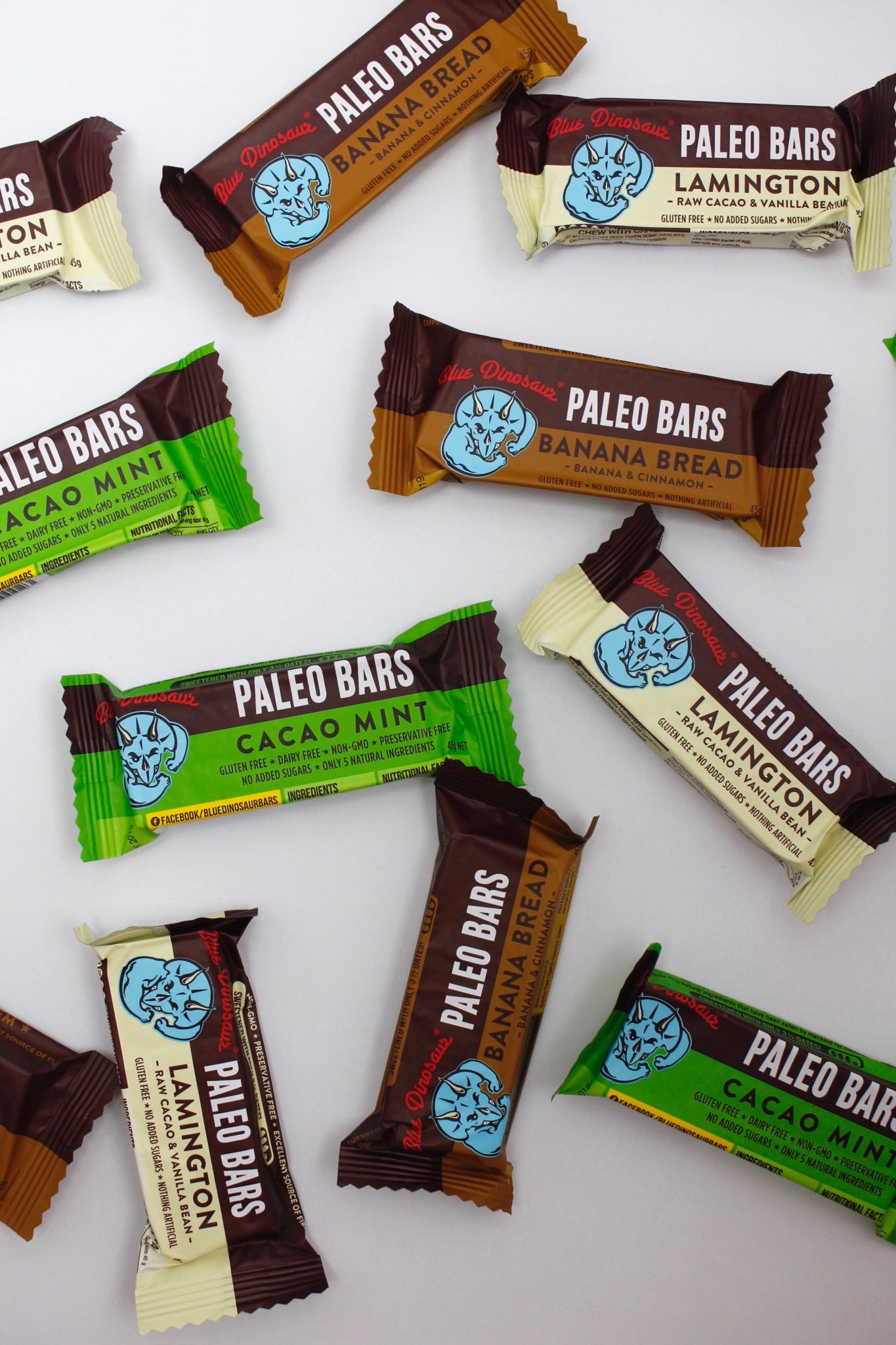 Blue Dinosaur Paleo Bar โปรตีนบาร์ โปรตีนแท่ง คาคาว มิ้นท์ ช็อกโกแลต ...