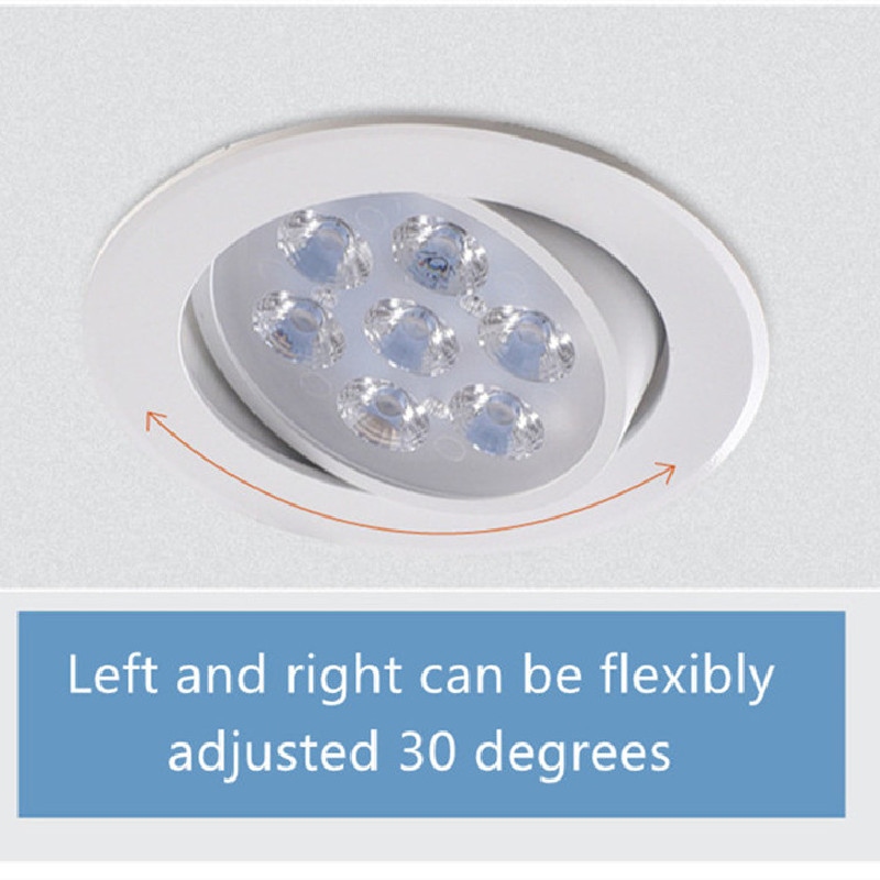 Dimmable Recessed Anti Glare Silver LED Downlights 3W 6W 10W 14W 18W 24W 5730 Chip Ceiling Spot ...