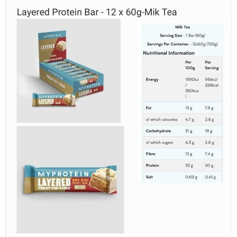 New flavors My protein Layered Protein Bar no.1 UK โปรตีนบาร์ที่อร่อย ...