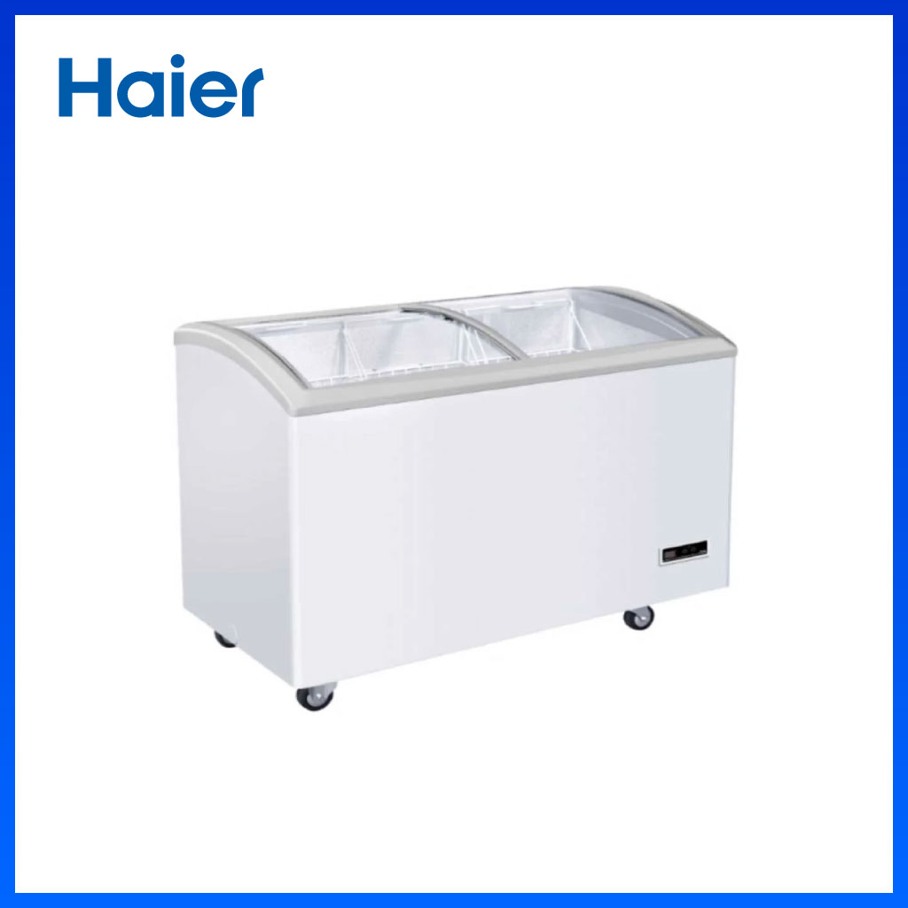 Haier ตู้แช่แข็งฝากระจกโค้ง ความจุ 12.9 คิว ระบบ Digital Control และ ...