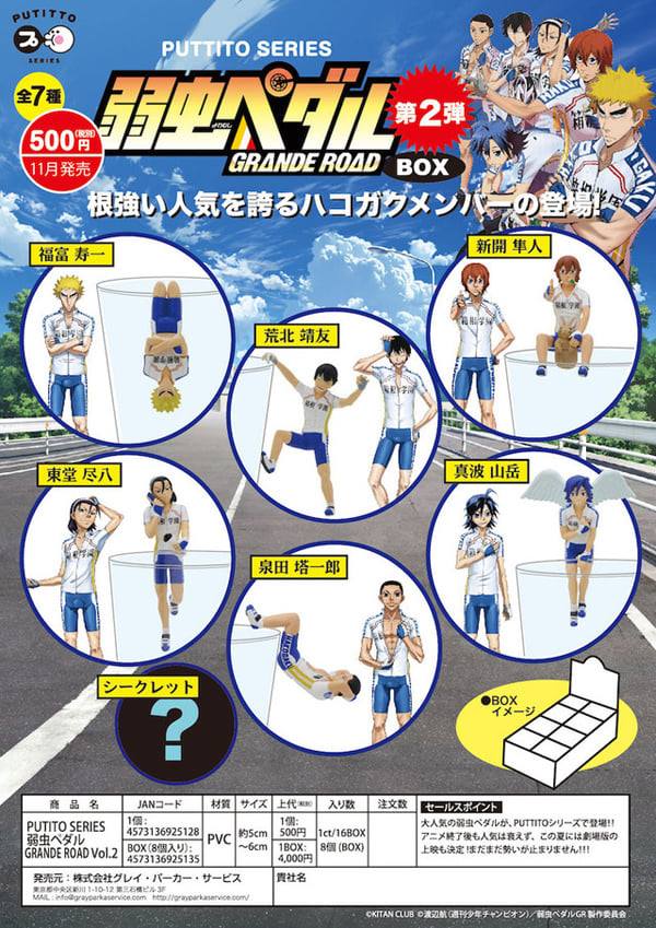 Gashapon Yowamushi Pedal Grande Road - Putitto Series Vol.2 (Gray Parka Service) - กาชาปอง พูทิต ...