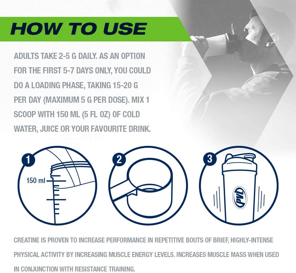 PVL 100% Pure Creatine คลีเอทีน การันตีของแท้ ช่วยเพิ่มระดับพลังงาน และ ...