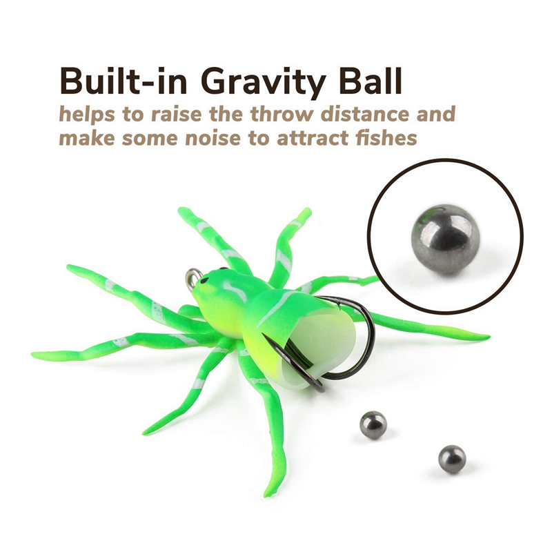 Soft Bait Silicone Fishing Lures Hooks , Realistic Spider Swimming ...