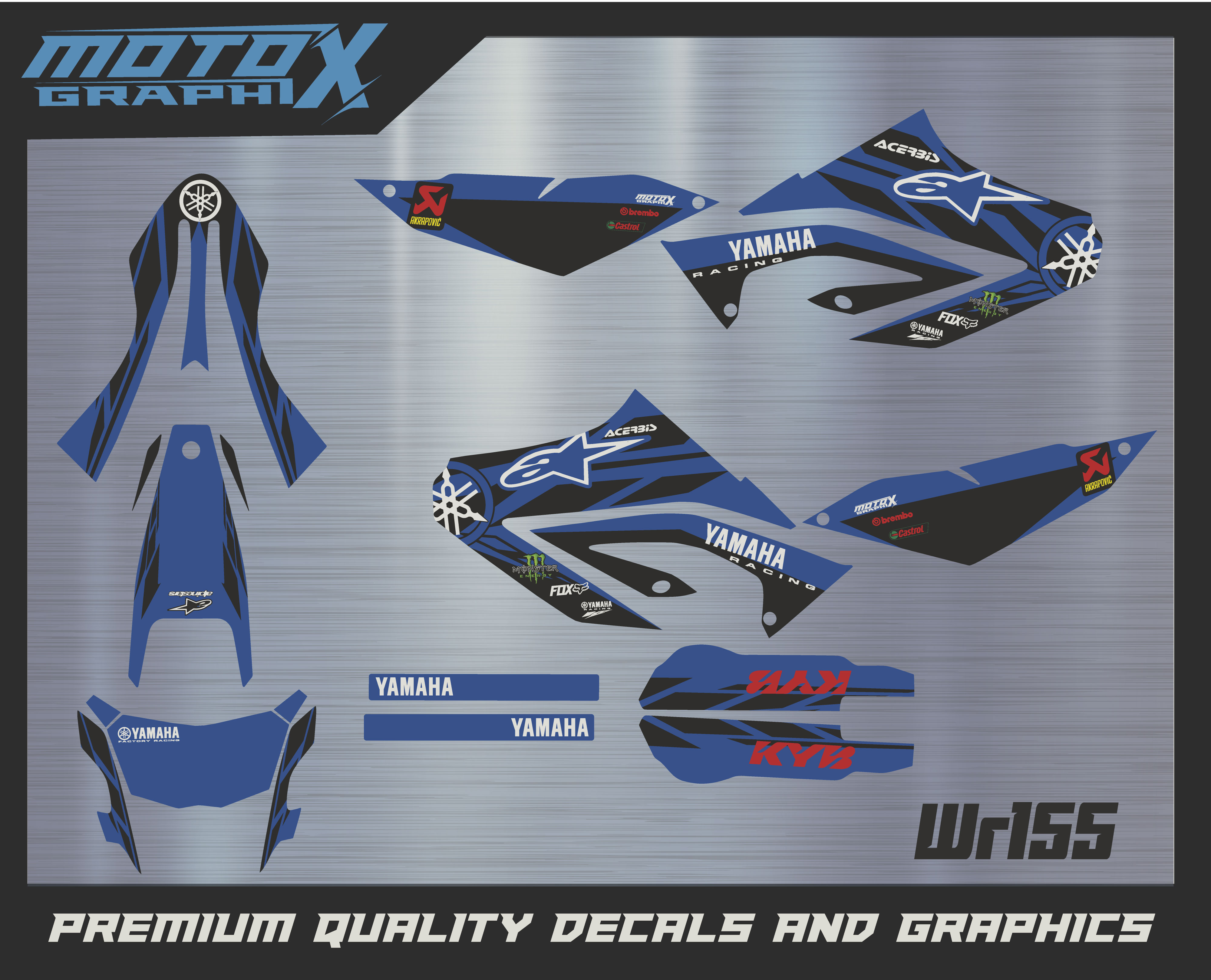 Sticker Decals สติ๊กเกอร์มอเตอร์ไซค์วิบาก โมโตคอส เอนดูโร่ ชุปเปอร์โมโต ...