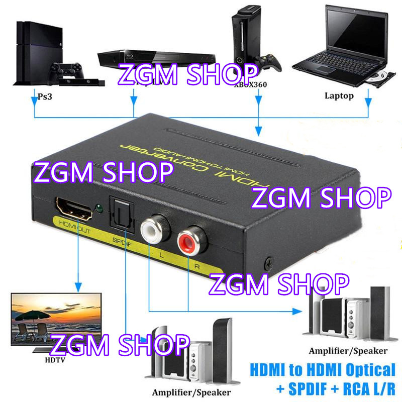4K HDMI Audio Extractor Splitter HDMI Audio Splitter HDMI to HDMI+3.5 ...